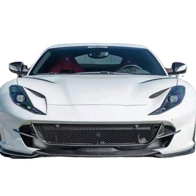 China Dry Carbon Fiber  for Ferrari 812 Carbon Fiber Body Kit 812 Upgraded Nivic Style Front Lip Diffuser Spoiler Hood for sale