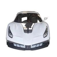 China For Ferrari 488 Carbon Fiber Body Kit 488 Upgraded Misha Style Front and Rear Bumper Spoiler Hood Carbon Fiber Body Kit for sale