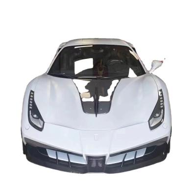 China For Ferrari 488 Carbon Fiber Body Kit 488 Upgraded Misha Style Front and Rear Bumper Spoiler Hood Carbon Fiber Body Kit for sale