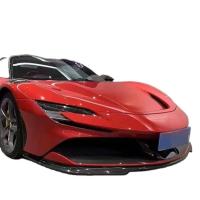 China For Ferrari SF90 Dry Carbon Fiber Body Kit SF90 RH Style Carbon Fiber Front Lip Diffuser Spoiler Side Skirt Body Kit for sale