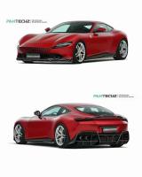China Dry Carbon Fiber  for Ferrari ROMA Carbon Fiber Body KitROMA Carbon Fiber Front Lip Diffuser Spoiler Hood Grill Body Kit for sale