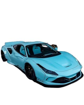 China F8 Ferrari Auto Body Kit LB Style Blue Carbon Fiber Spoiler Lip Wide Body Kit Wheel Arch for sale