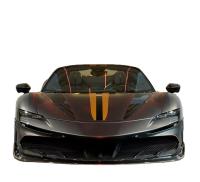 China Ferrari SF90 Carbon Fiber Body SF90 KY PP Plastic Diffuser Spoiler Side Skirt Body Kit for sale