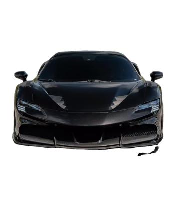China SF90 Ferrari Carbon Fiber Body Kit 1016 Style Front Lip Air Intake Black Spoiler Fender for sale