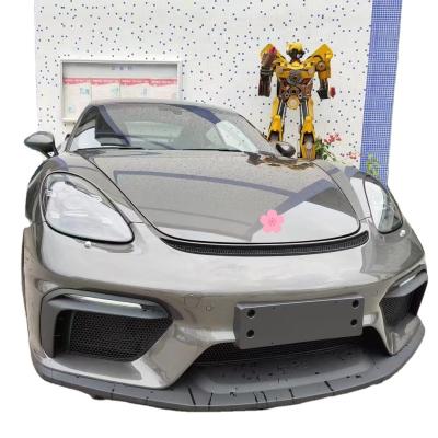 China PP Plastic Material  718 Boxster Body Kit 718 Upgraded GT4 Style Front and Rear Bumpers  Spoiler for sale