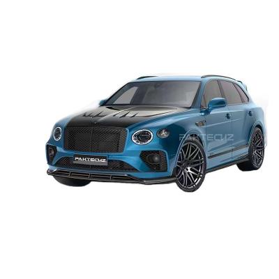 China Auto Blue Bentley Bentayga Body Kit Widebody Carbon Fiber Front Lip Diffuser Wing Hood for sale