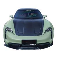 China New Product for Porsche Taycan Carbon Fiber  Body Kit  Taycan Wide Bodyki Front Shovel Side Skirt Spoiler Diffuser for sale