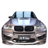 China For BMW E70 E71 X5 Body Kit  FPR Material  X5 E70 E71 Upgrade PD Style Front and Rear Bumpers Wide Bodyki for sale