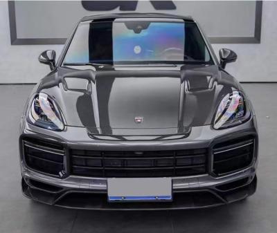 China For Porsche Cayenne Carbon Fiber Wide Body Kit  Cayenne Upgrades MSY-style Carbon Fiber Front Lip Diffuser Spoiler Hood for sale