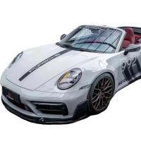 China For Porsche 992s Carbon Fiber Body Kit 992s AE Style Dry Carbon Fiber Front Lip Diffuser Spoiler Side Skirt for sale