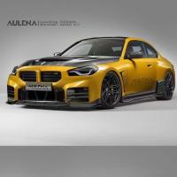 China For BMW M2 G87 Carbon Fiber Body Kit M2 Upgraded Paktechz Style Carbon Fiber Front Lip Diffuser Spoiler Hood for sale