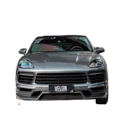 China Replacement 2019 Porsche Cayenne Body Kit Side Skirts Dry Carbon Fiber Diffuser Spoiler for sale
