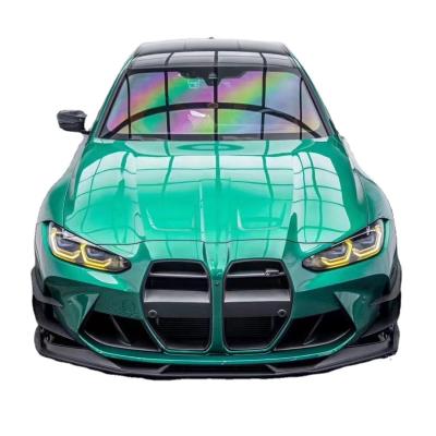 China For BMW G80 G82 M3 M4 Carbon Fiber Body Kit G80 G82 M3 M4 Upgraded AE Style Front Lip Diffuser Spoiler Side Skirt Body Kit for sale