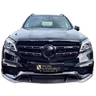 China Carbon Fiber Body Kit for Bras Style GLS63 320 400 450 500 X166 Carbon Fiber Body Kit GLS63 Front Shovel Rear Diffuser for sale
