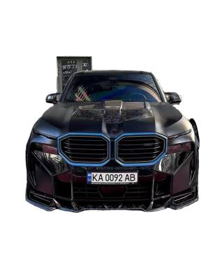 China XM Bmw Wide Body Kit Carbon Fiber Front Lip Spoiler Black Bmw Side Skirt Wheel Arch for sale
