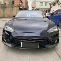China Selling Model S Body Kit Carbon Fiber Front and Rear Bumper Side Skirts Spoiler for Tesla Model S for sale