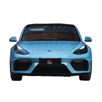 China Auto Parts for Tesla Model 3 Body Kit PP Plastic Material MODEL 3 Upgraded GT4-style Front Bumper Body Kit for sale