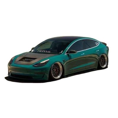 China 146cm Model 3 Tesla Body Kit Plastic  Transparent Carbon Fiber Hood for sale