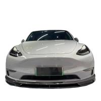 China Bright White Model Y Widebody Customized Rear Diffuser Bumper Dry Carbon Fiber for sale
