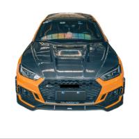 China Auto Parts for Audi A5 S5 RS5 Carbon Fiber Hood A5 S5 RS5 Upgraded Transparent Style Hood Engine Hatch for sale