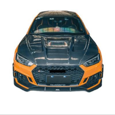 China Auto Parts for Audi A5 S5 RS5 Carbon Fiber Hood A5 S5 RS5 Upgraded Transparent Style Hood Engine Hatch for sale