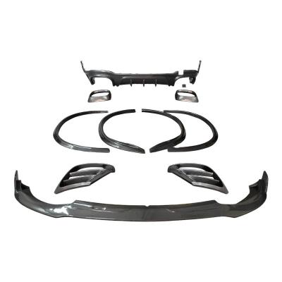 China For Mercedes-Benz GLC63 Carbon Fiber Body Kit GLC63 Upgraded Bs Style Carbon Fiber Front Lip Diffuser Spoiler Body Kit for sale