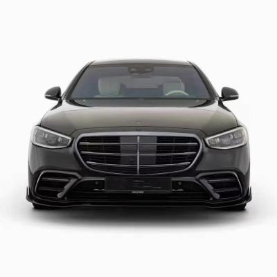 China For Mercedes S-Class W223 S400 S450  Carbon Fiber Body Kit W223 Maybach Upgraded BUS Style Front Shovel Diffuser Spoiler for sale
