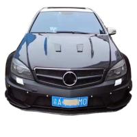 China For Mercedes W204 C63 Body Kit W204 Upgraded Black Series Style Front and Rear Bumper Hood Widebody Kit for sale