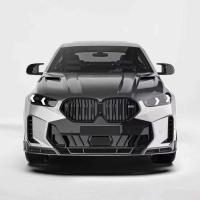 China For BMW X6 G06 Carbon Fiber Body Kit X6 Upgrade PAK Style Carbon Fiber Front Lip Diffuser Spoiler Hood Side Skirt Wing for sale