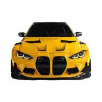 China For BMW G82 M4 Carbon Fiber Body Kit, G82 M4 GTR-style Front and Rear Bumpers Side Skirts Spoiler Wide Body Kit for sale