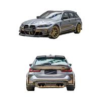 China For BMW G81 M3 Touring Dry Carbon Fiber Body Kit M3 Touring AE Carbon Fiber Front Lip Diffuser Spoiler Side Skirt Hood for sale