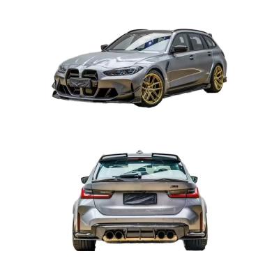 China For BMW G81 M3 Touring Dry Carbon Fiber Body Kit M3 Touring AE Carbon Fiber Front Lip Diffuser Spoiler Side Skirt Hood for sale