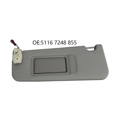 China Left Sun Visor Sun Shade W/ Mirror For BMW F10 F18 2011-2016  Grey  5116 7248 855 for sale