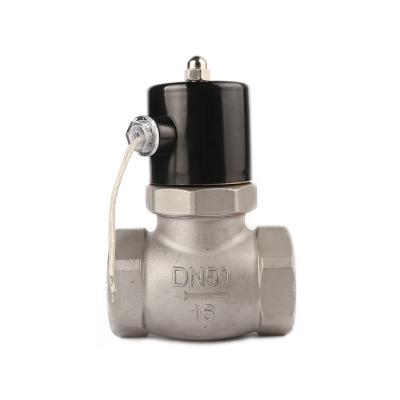 China 2L(US) two-position two-way 304 stainless steel steam valve, normally closed solenoid valve, high pressure and high temperature for sale