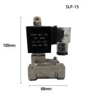China 304 stainless steel solenoid valve SLP series high-pressure valve direct-acting water-gas switching valve for sale