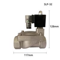 China 304 stainless steel solenoid valve SLP series high-pressure valve direct-acting water-gas switching valve for sale