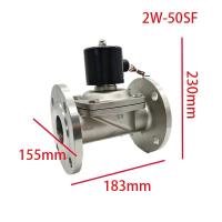 China 2W Series Direct-Acting Diaphragm Stainless Steel Flanged Solenoid Valve for sale