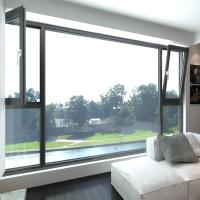 China Stainless Steel Screen Netting Tempered Glass In Swing Casement Windows With 8-Way Seal for sale