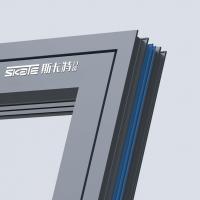 China 80mm Width Horizontal Opening Aluminum Casement Glass Windows For Commercial Buildings for sale