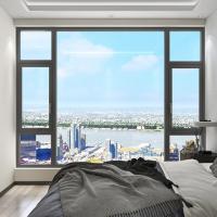 China 80mm Width Horizontal Opening Aluminum Casement Glass Windows For Commercial Buildings for sale
