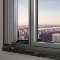 China 80mm Width Aluminum Sliding Glass Windows Perfect For Horizontal Opening Pattern for sale