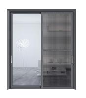 China Top- Villa House Thermal Break Aluminium Glass Doors with Screen Doors Low-K Value for sale