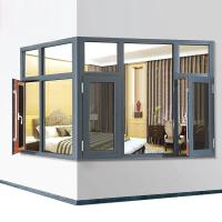 China Level 6 Water Tightness Customize Aluminum Casement Glass Windows  Energy Efficiency for sale