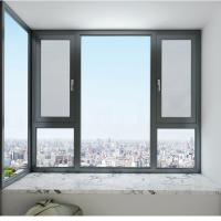 China 14 Sealing Layers Welded Broken Bridge Aluminum Casement Glass Windows Seamless Design for sale