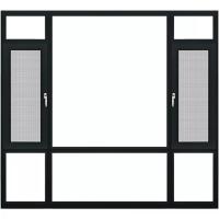 China 14 Sealing Layers Welded Broken Bridge Aluminum Casement Glass Windows Seamless Design for sale