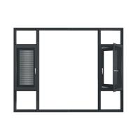 China 14 Sealing Layers Welded Broken Bridge Aluminum Casement Glass Windows Seamless Design for sale