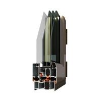 China Living Room Broken Bridge Aluminum Window with 97mm Width and Stainless Steel Screen for sale