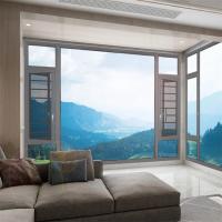 China Broken Bridge Aluminum Casement Glass Windows Directly Supply for Soundproof Bedroom for sale