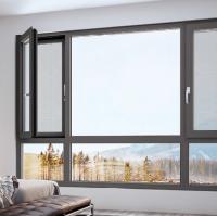 China Bedroom Aluminum Windows with Mosquito Mesh Hanging Curtain Type from Window Dealer for sale