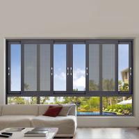 China Bedroom One-piece Seamless Welding Aluminum Casement Windows with Stainless Steel Mesh for sale